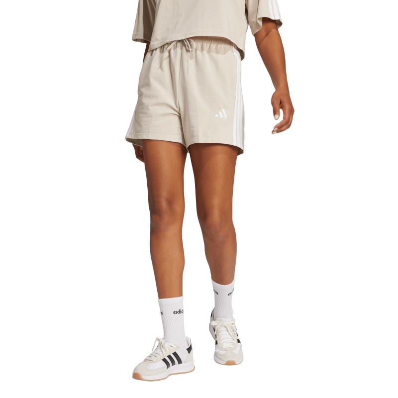 ADIDAS Pantalon Corto Essentials 3-Stripes Beige Mujer