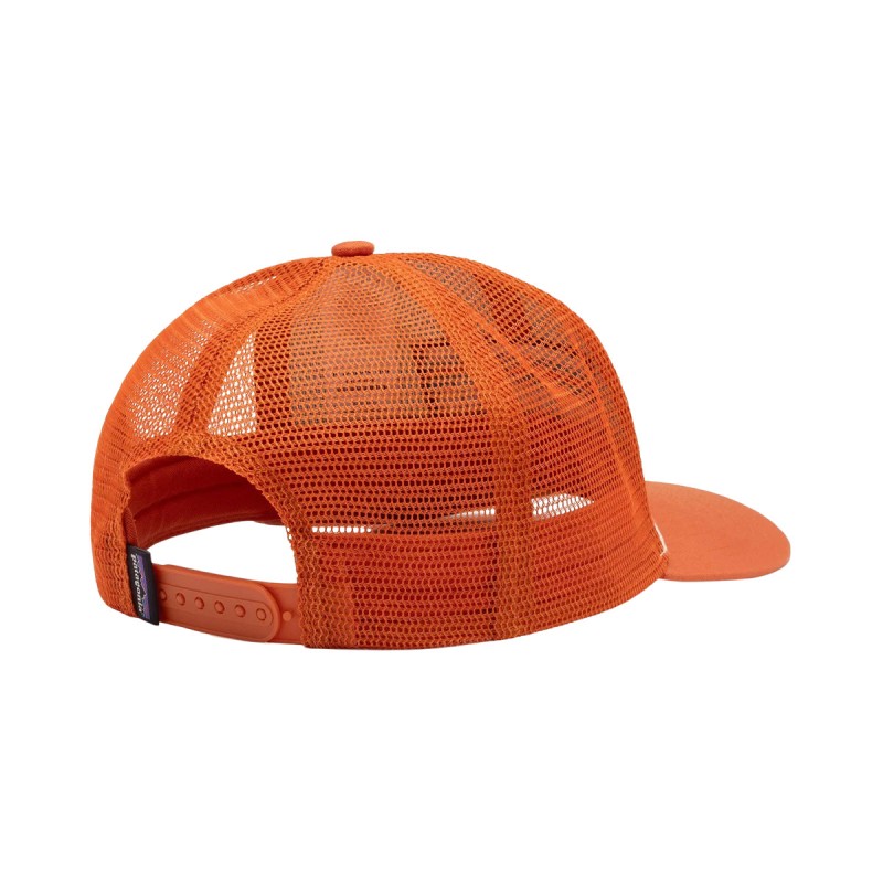 Patagonia Gorra P-6 Logo Trucker Naranja Blanco White Redtail Rust