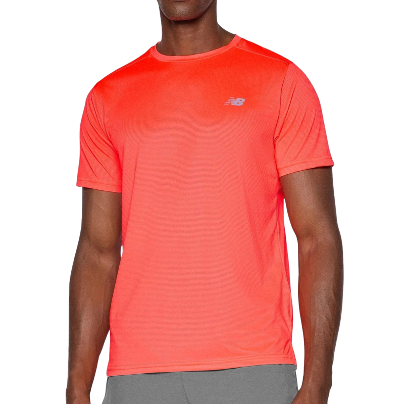 New Balance Camiseta Sport Essentials Rojo Fosforito Urgent Red Hombre