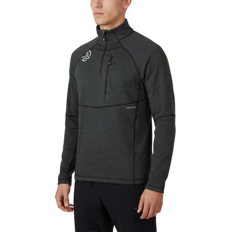 Ternua Pull Momhill 1/2 Zip M Gris Whales Grey Black Hombre