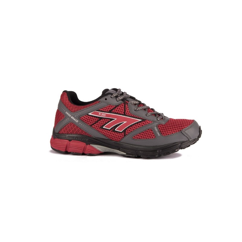 Hi-Tec Zapatilla R200 Red Black Silver Rojo Hombre