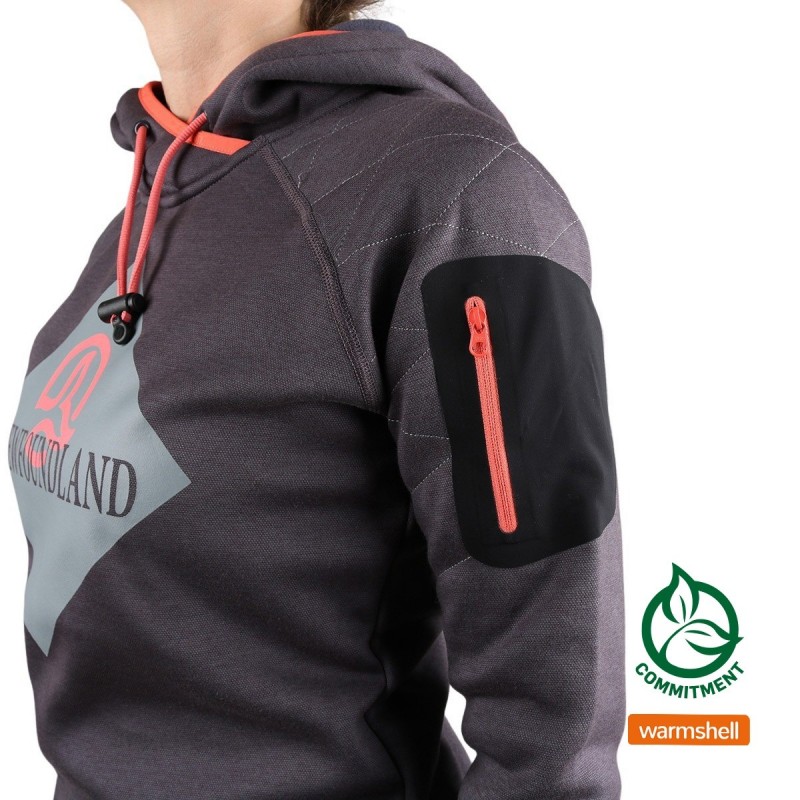 Ternua Sudadera MERANT D-Whales Grey Gris Mujer