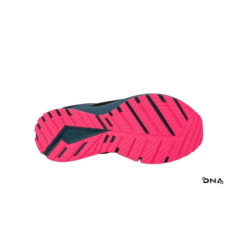 Brooks Zapatillas running Revel 5 Black Blue Pink Negras y Rosas Mujer