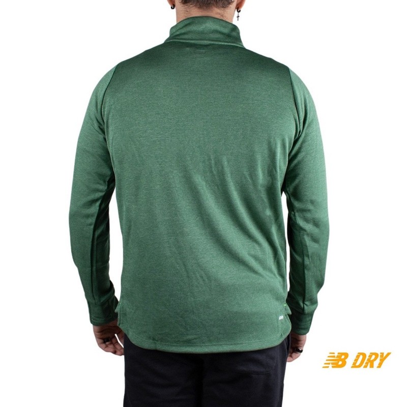 New Balance Pull Impact Run AT Half Zip Jade Verde Hombre