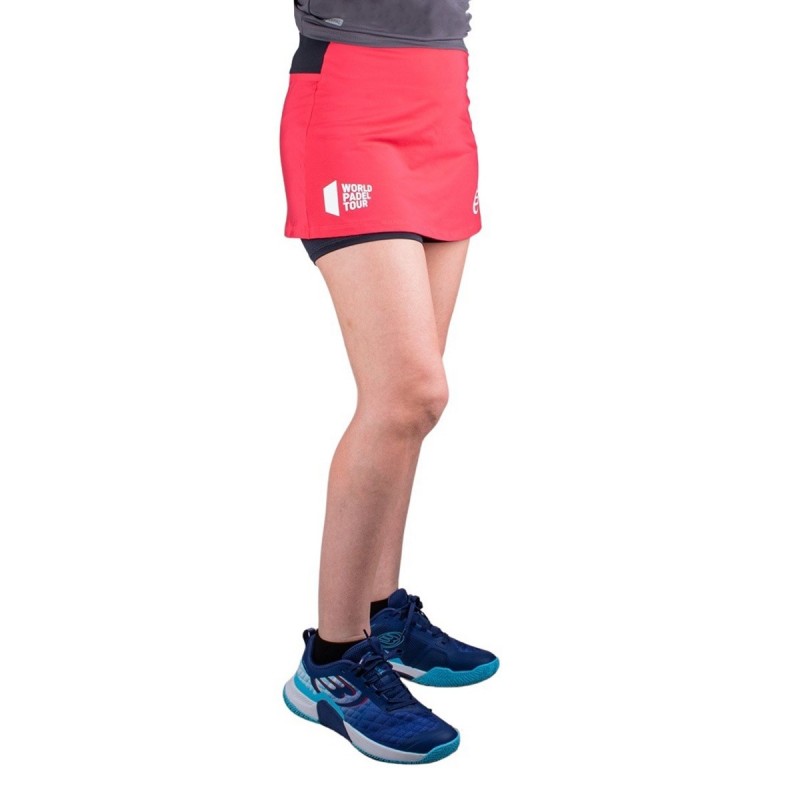 Bullpadel Falda Pádel Resoba Rosa Carmesí Fluor Mujer