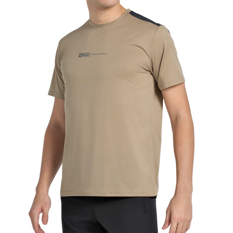 +8000 Camiseta Trubel 25V Beige Arena Tejido Bicolor Hombre